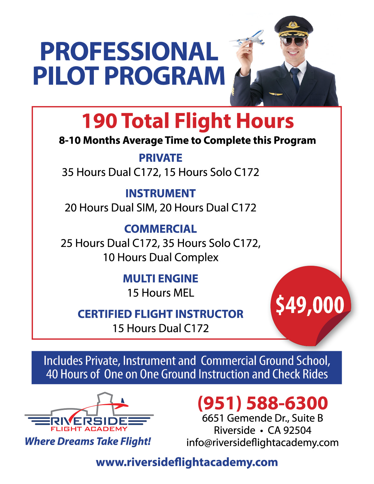 Pricing – Riverside Flight Academy